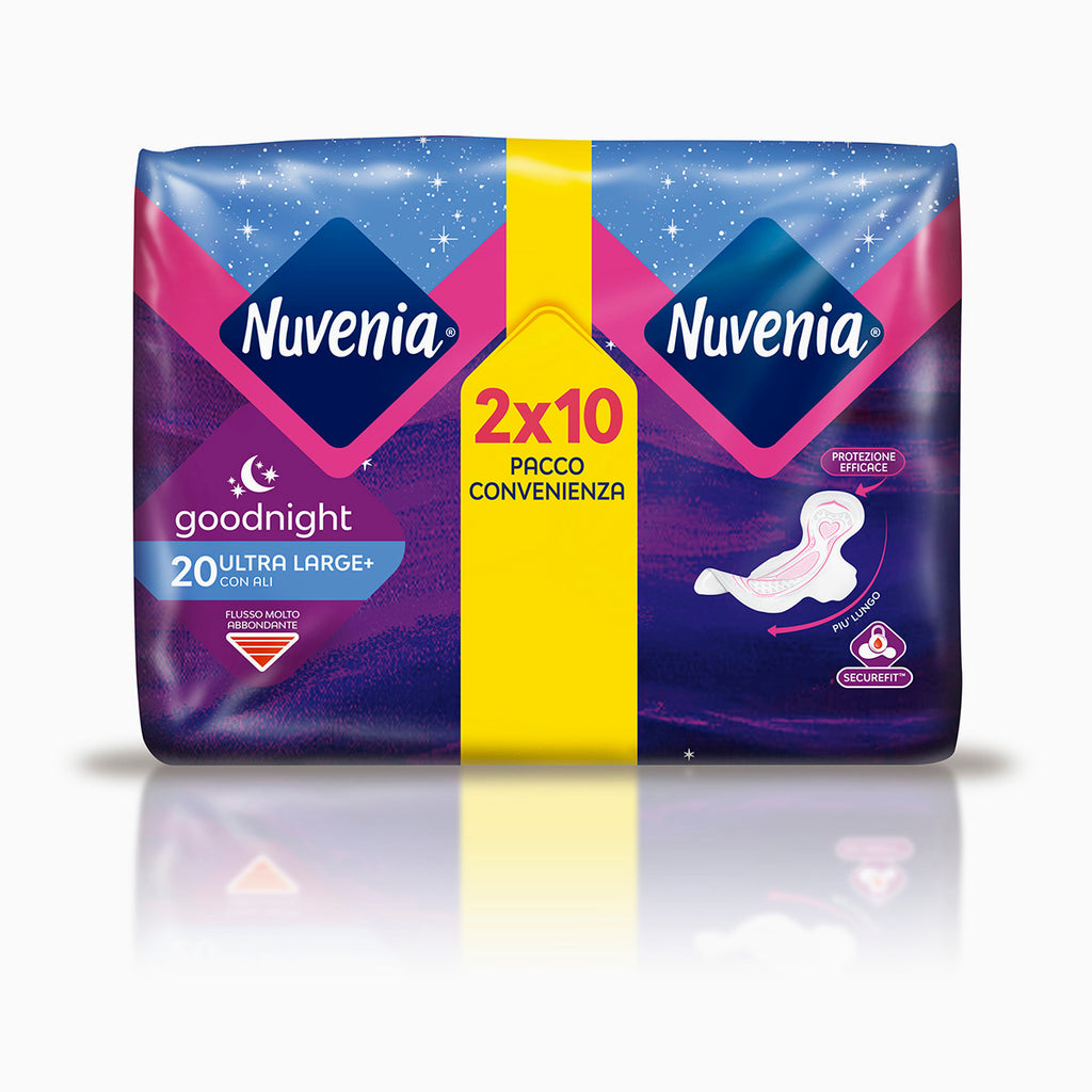 Nuvenia duo ultra blu pad notte con ali 20p